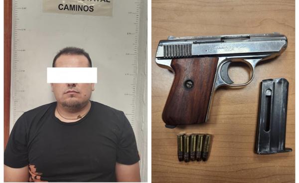 Lo Agarran En Posesión De Una Pistola En La Zona Centro De Tepic El